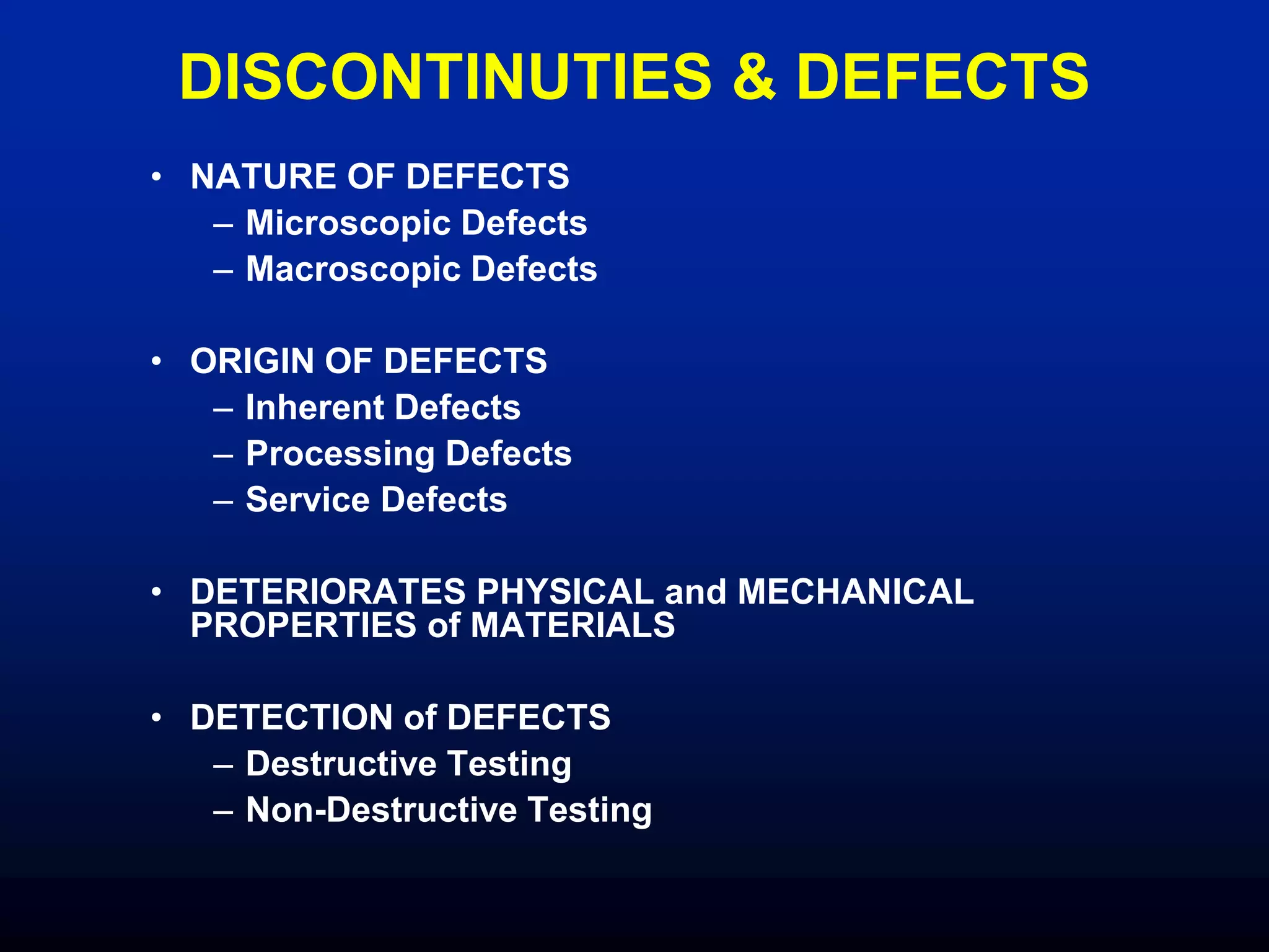 Defects in Materials | PPT