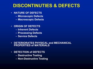 Defects in Materials | PPT