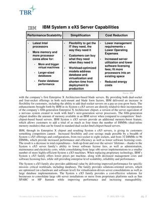 IBM System x eX5 Servers Attack Customers Most Challenging IT Problems | PDF