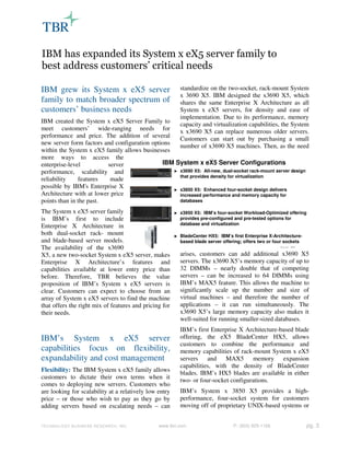 IBM System x eX5 Servers Attack Customers Most Challenging IT Problems | PDF