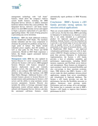 IBM System x eX5 Servers Attack Customers Most Challenging IT Problems | PDF
