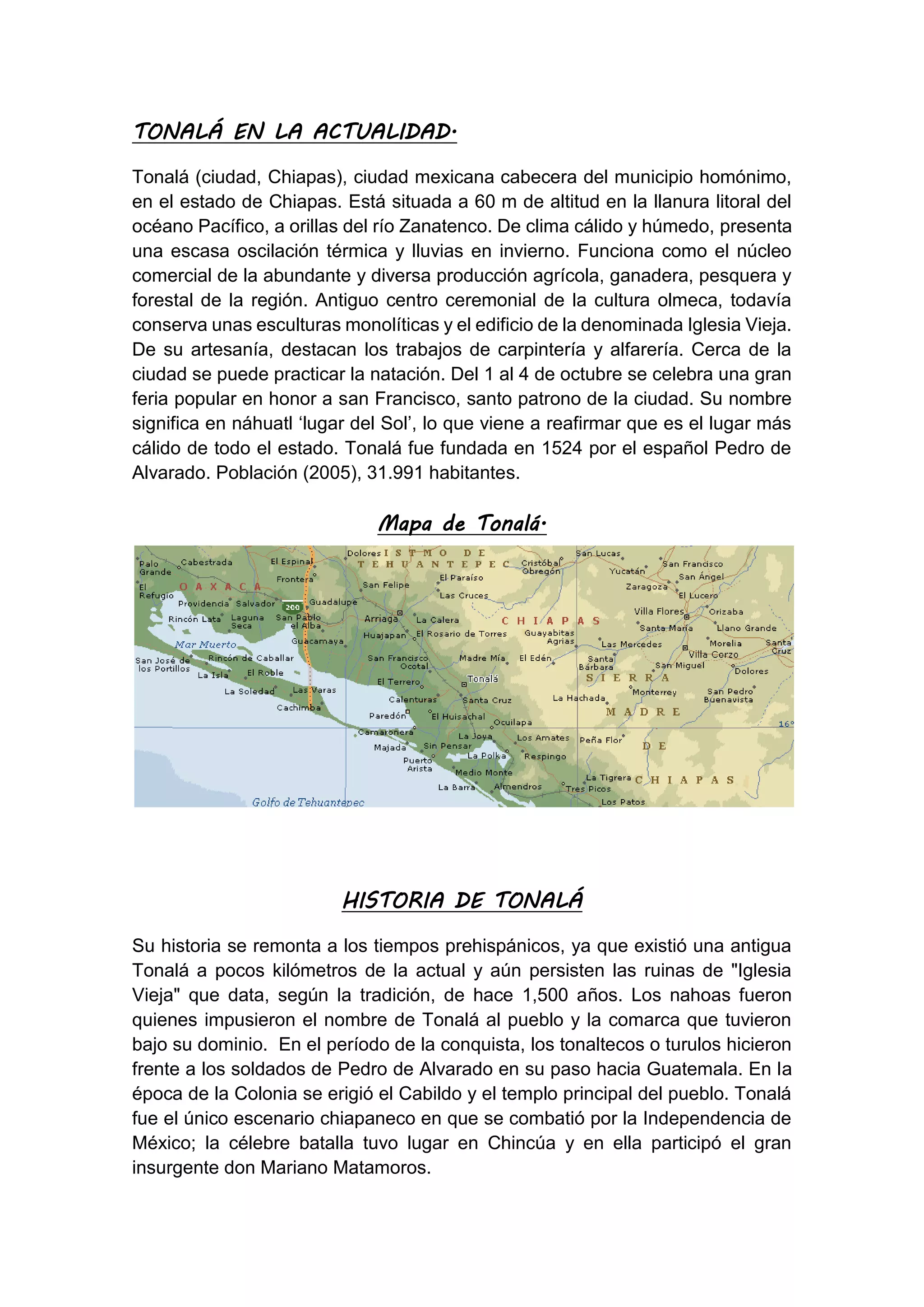Tonalá, chiapas | DOCX