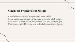 Notes by shobhit nirwan metals and non metals | PPTX