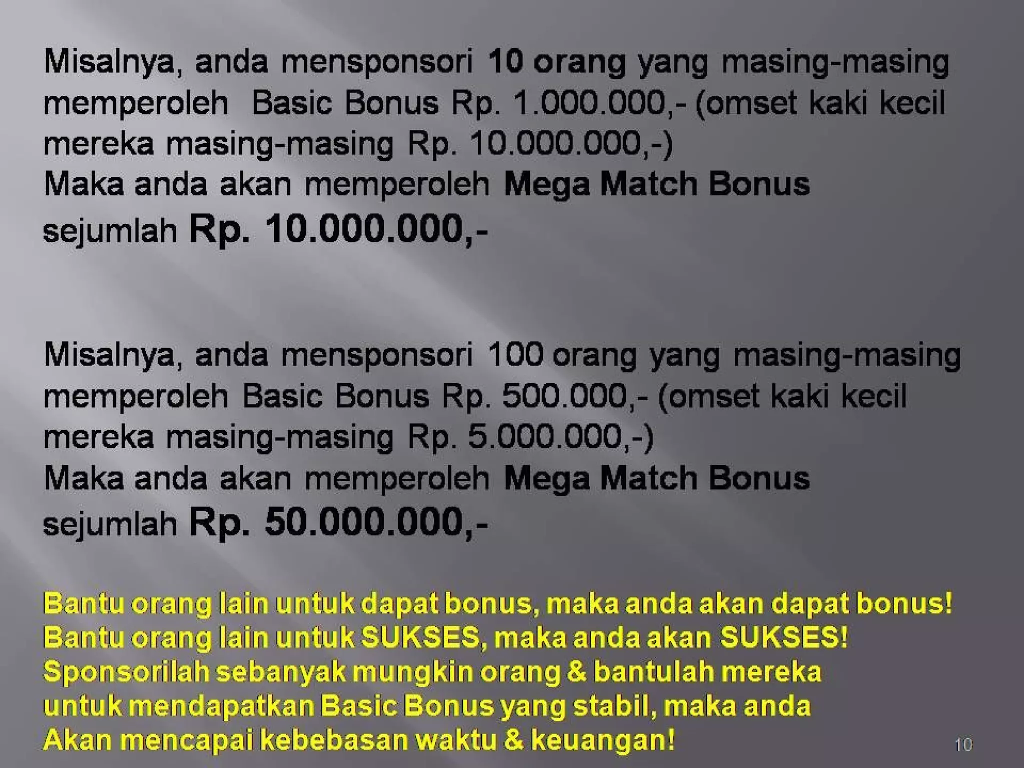 Dual Linear Mega Match - Marketing Plan Synergy WorldWide | PDF