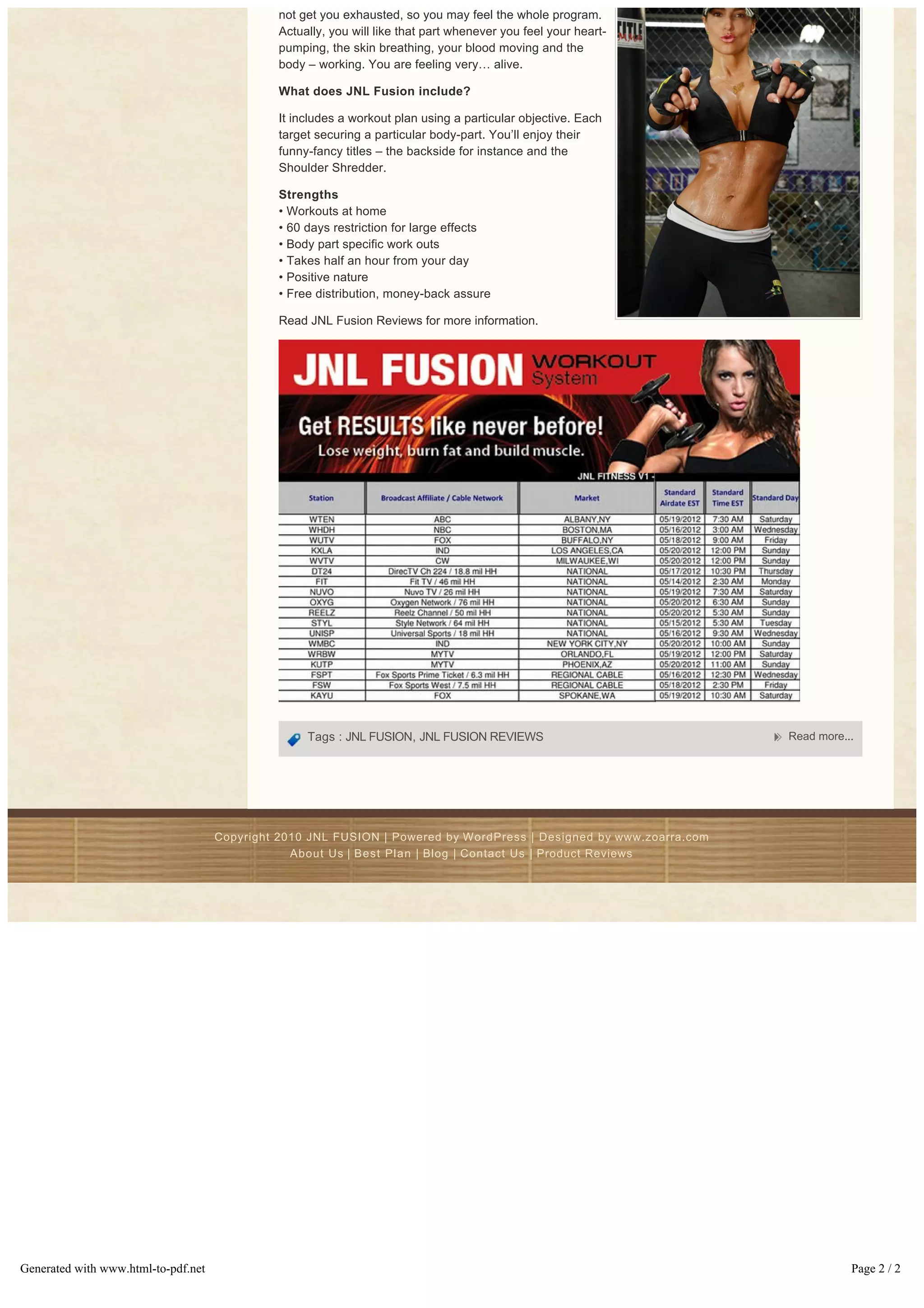 JNL Fusion | PDF