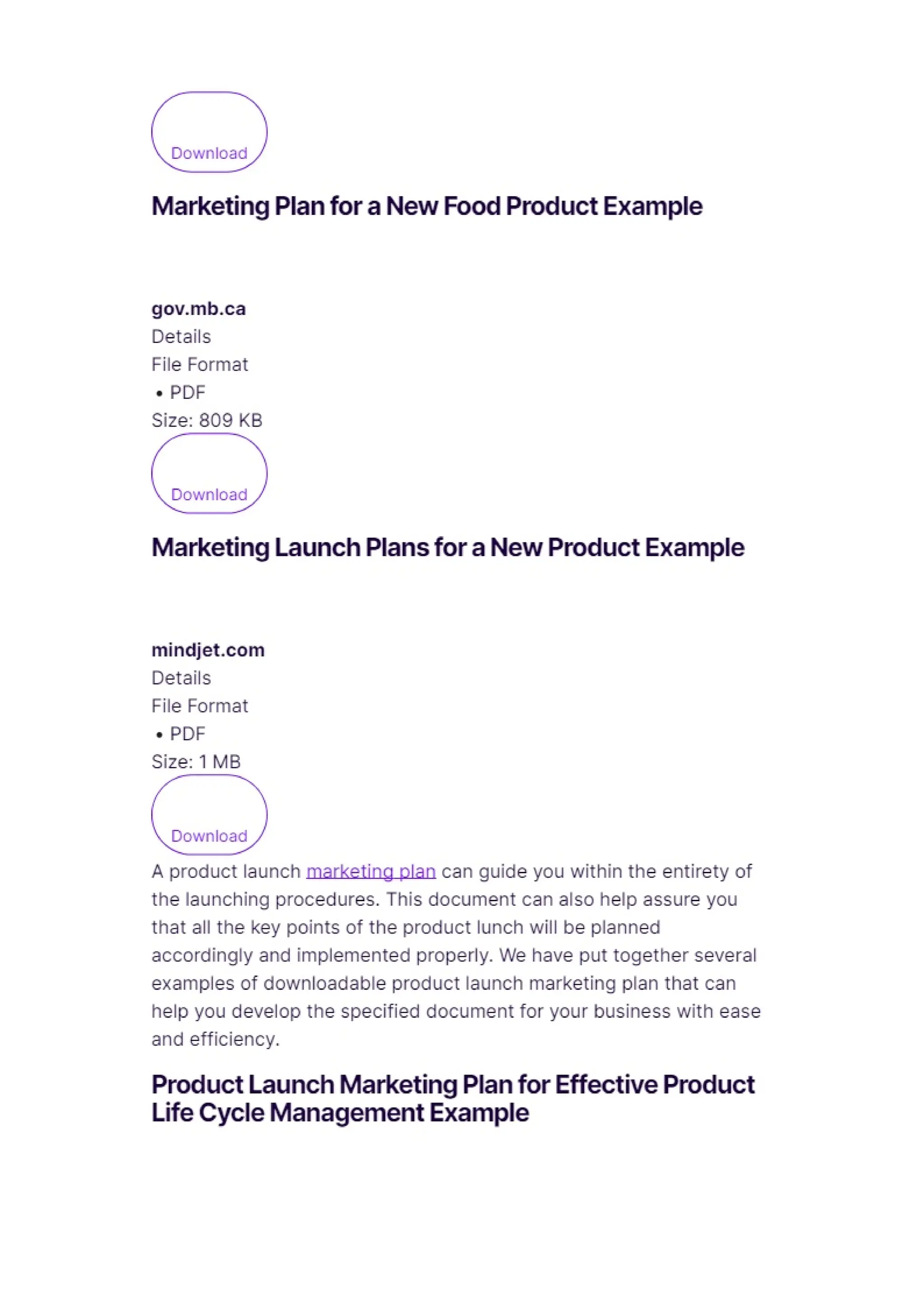 product marketing strategy plan for food | PDF