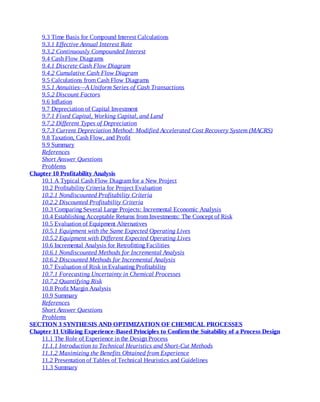 Analysis, Synthesis, and Design of Chemical Process | PDF