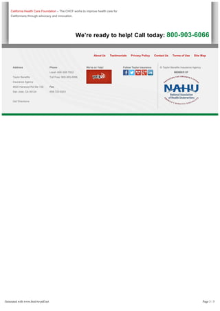 Los Angeles Group Health Insurance & Employee Benefit Plans | PDF ...