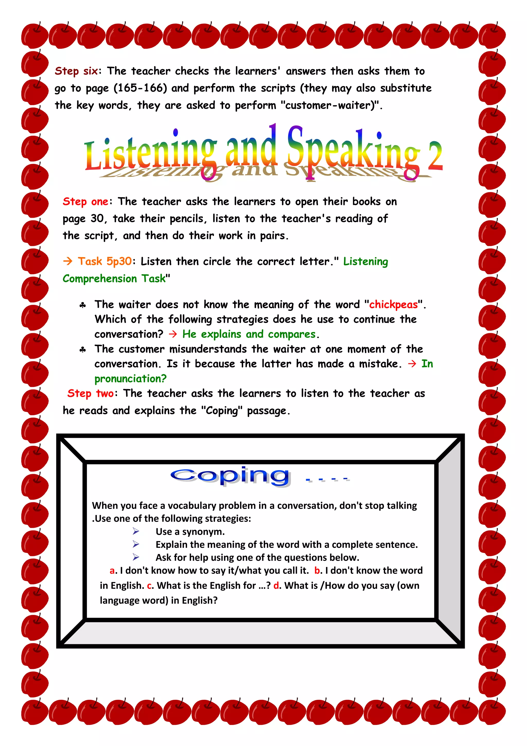 4MS files: File 1 Listening and speaking | PDF