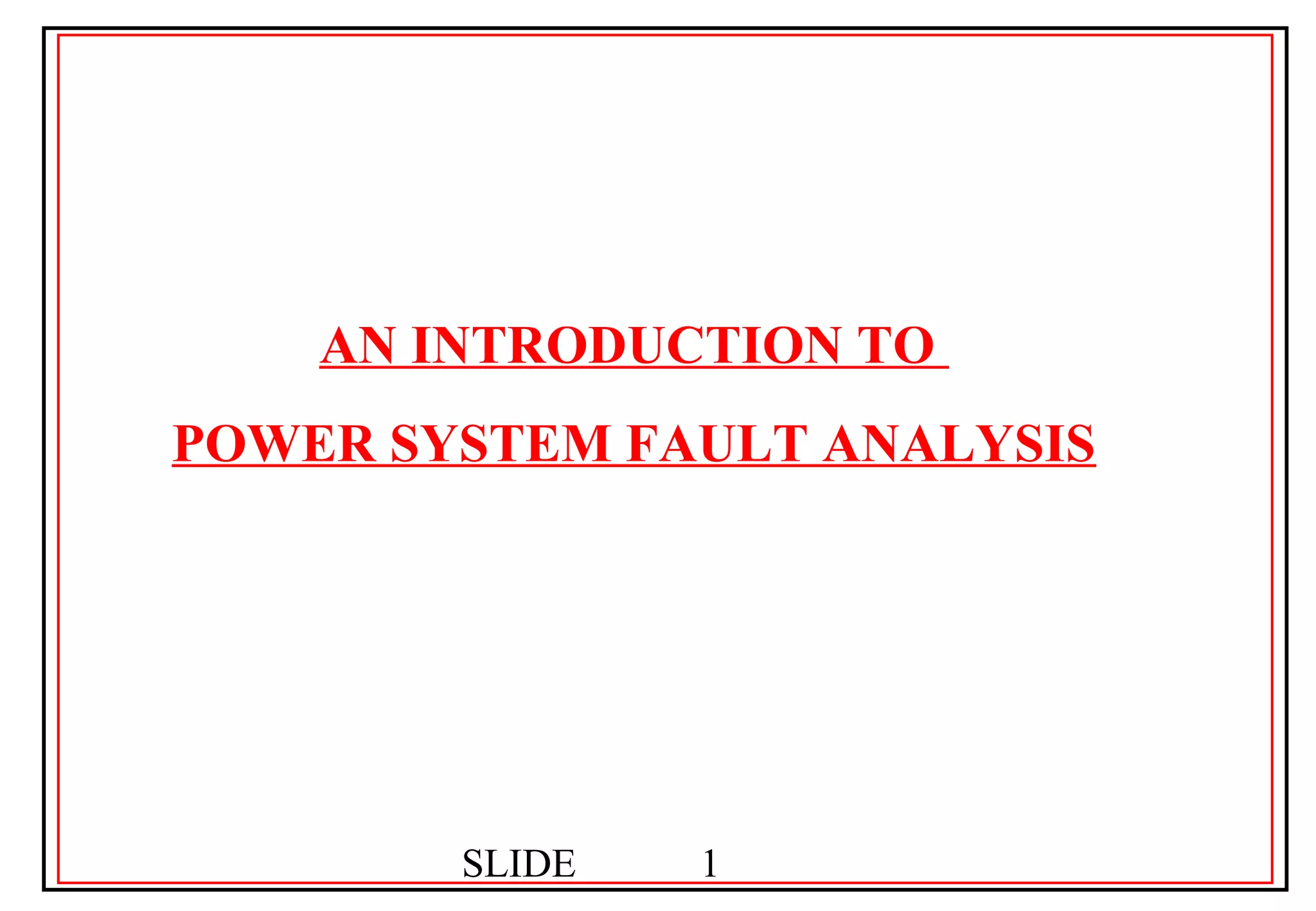 File 1 power system fault analysis | PPT