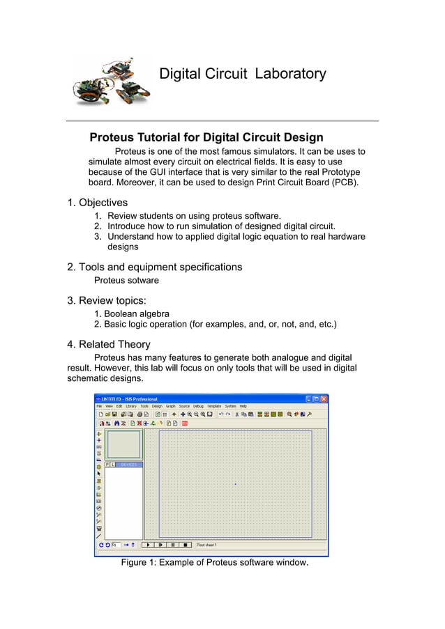 File 1 proteus tutorial for digital circuit design | PDF | Computer Peripherals | Computing