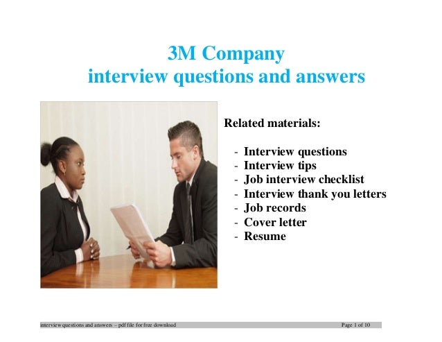 3M Company Interview Questions And Answers 3m-company-interview-questions-and-answers