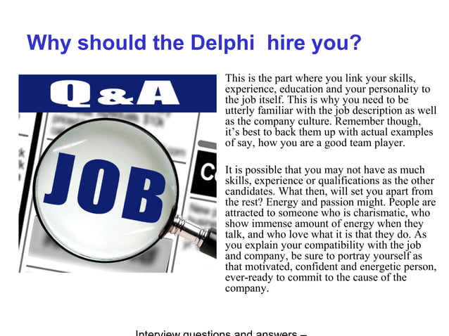 Delphi interview questions and answers | PPT