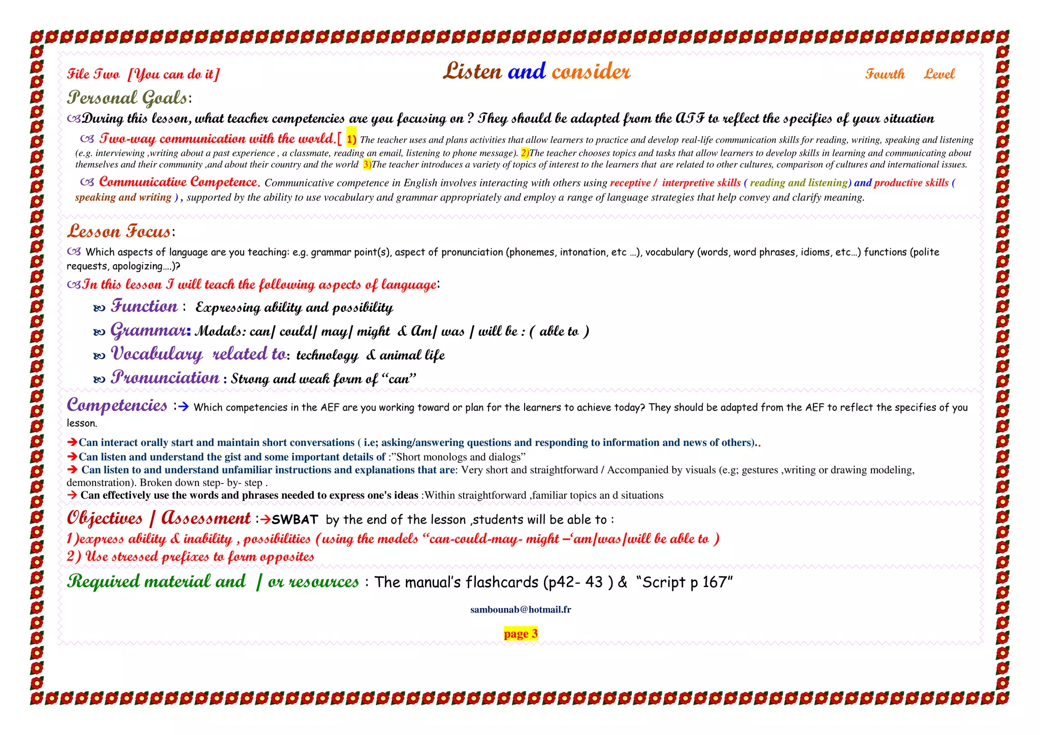 File 2 4 am- you can do it with atf & aef competencies and worksheets | PDF