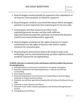 File 2 ess-important essay question asnwer | PDF