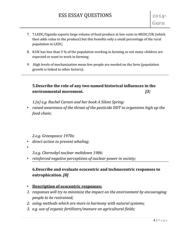File 2 ess-important essay question asnwer | PDF