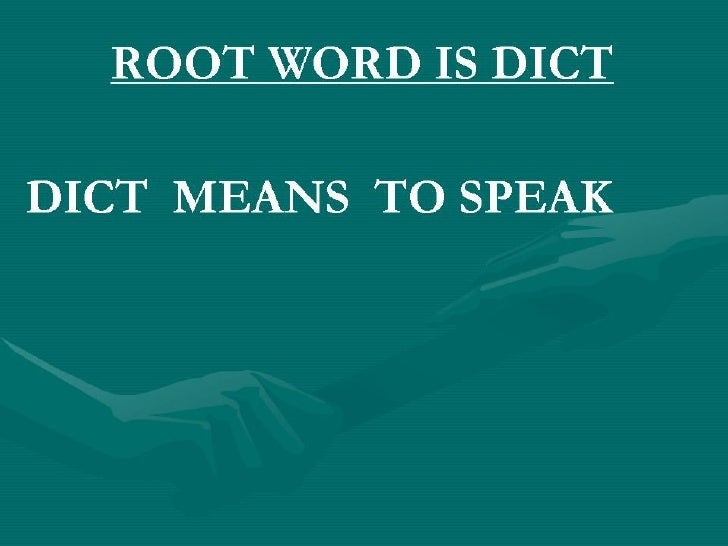 Root Word DICT Root Word DICT