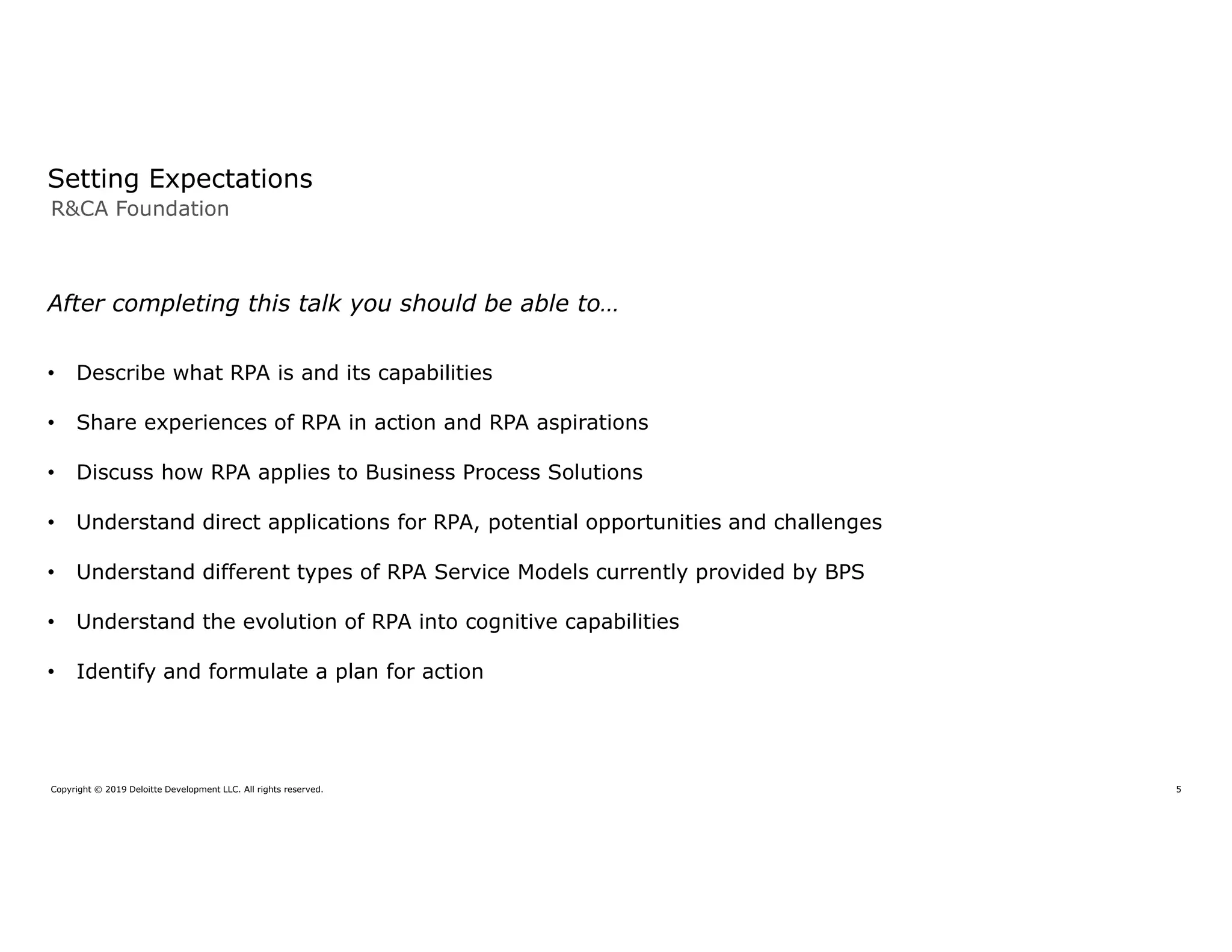 Deloitte Business Process Solutions Robotic Process Automation – Circo ...