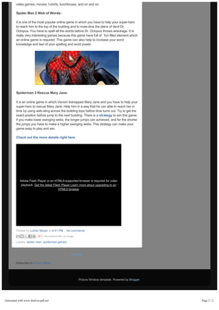 Spiderman | PDF