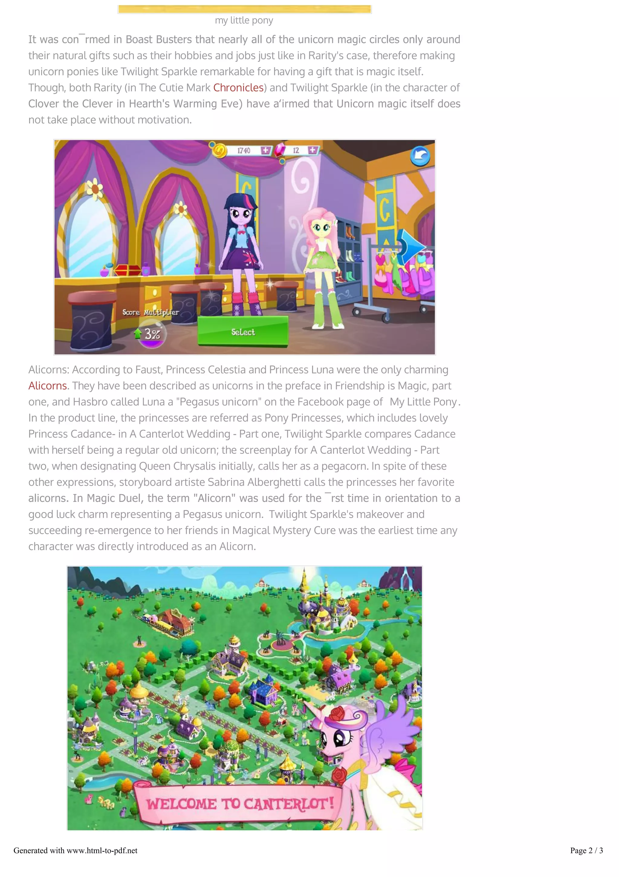 My Little Pony - Blog | PDF