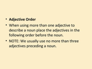 File 2 a.adjective order | PPT