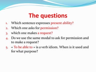 lesson plan: express ability / inability in the past, present, and ...