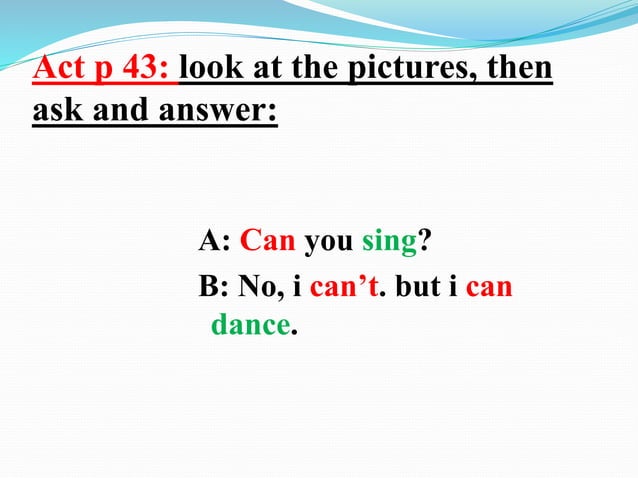lesson plan: express ability / inability in the past, present, and ...