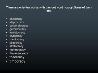 Root Word --> CRACY | PDF | Hinduism | Religion & Spirituality