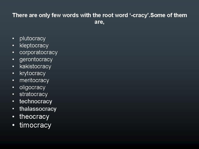 Root Word --> CRACY | PDF