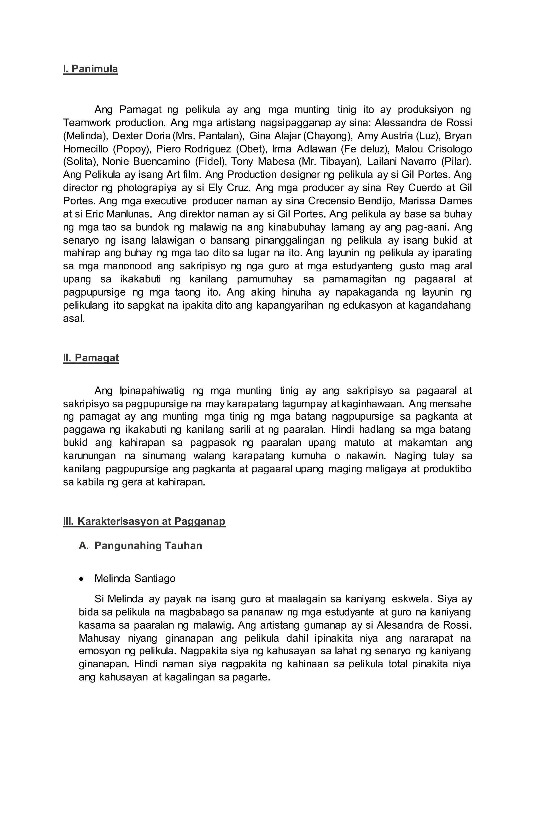 Isang Suring Pelikula sa Pelikulang | DOCX