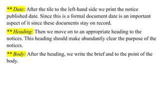 SSC Notice writing School Magazine Commitee | PPTX | Education