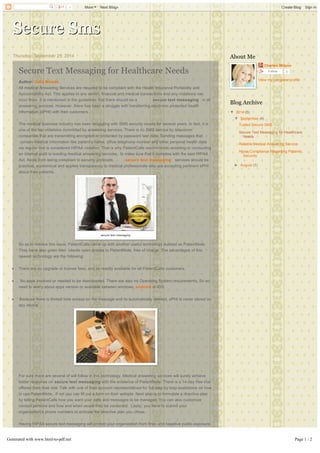 Secure Sms | PDF | First Aid | Injuries