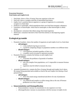 ESS Paper 1 Exam Paper Definitions | PDF