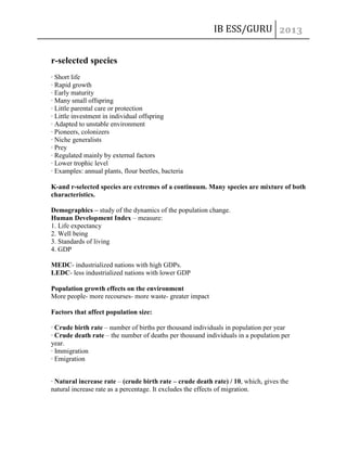 ESS Paper 1 Exam Paper Definitions | PDF