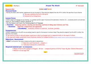 File4 around the world 3 am level- according to the atf & aef compet | PPT