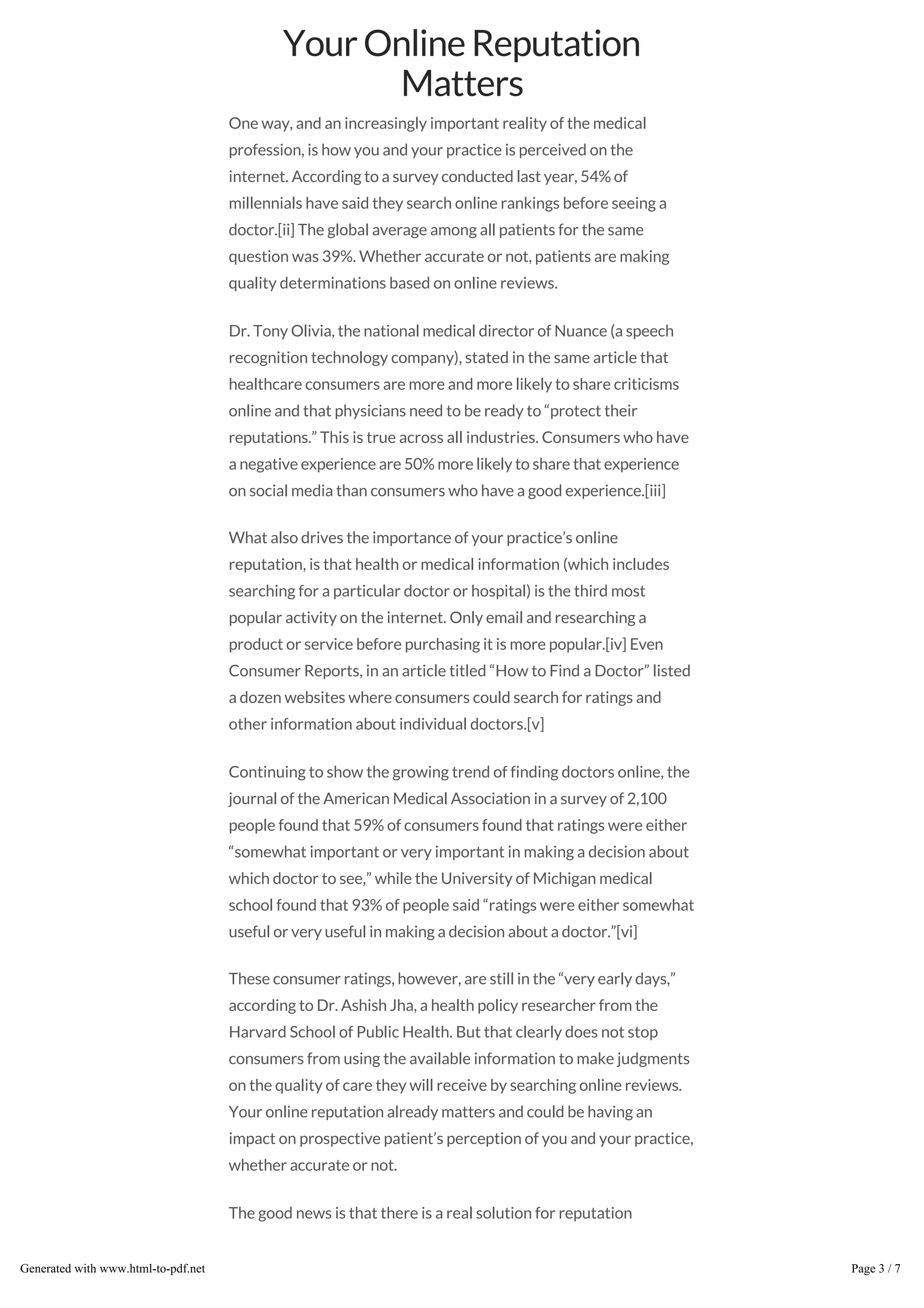 Doctor & Medical Reputation Management Software | PDF