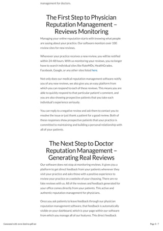 Doctor & Medical Reputation Management Software