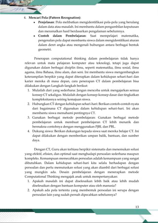 KB-4 Design Thinking dan Computasional Thnking06112024 | PDF