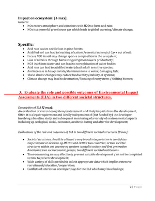 Important IB ESS Essay Questions | PDF