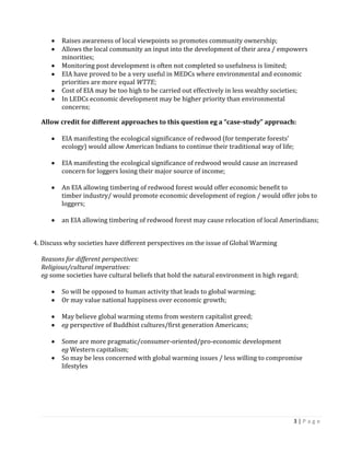 Important IB ESS Essay Questions | PDF