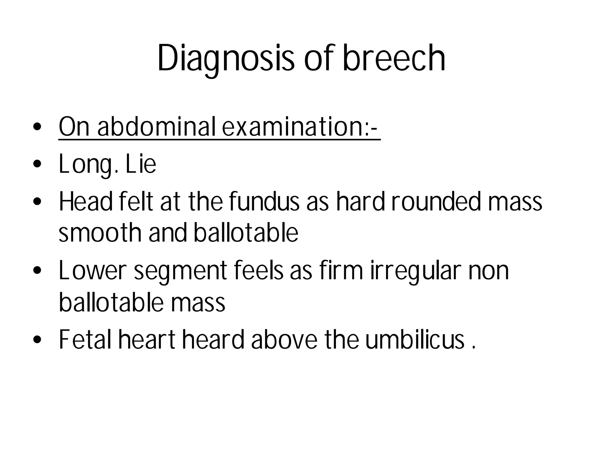 Breech presentation | PDF | Pregnancy | Reproductive Health