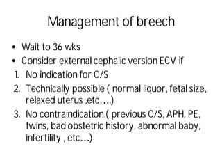 Breech presentation | PDF | Pregnancy | Reproductive Health