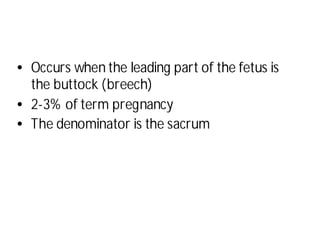 Breech presentation | PDF | Pregnancy | Reproductive Health