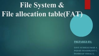File Access & File System & File Allocation Table | PPT