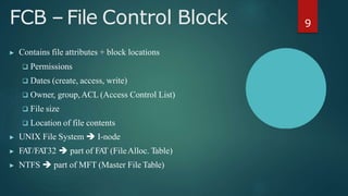 File Access & File System & File Allocation Table | PPT