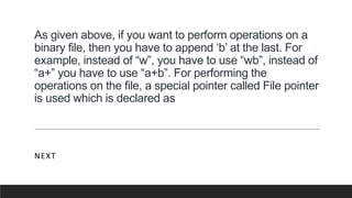 File accessing modes in c | PPTX