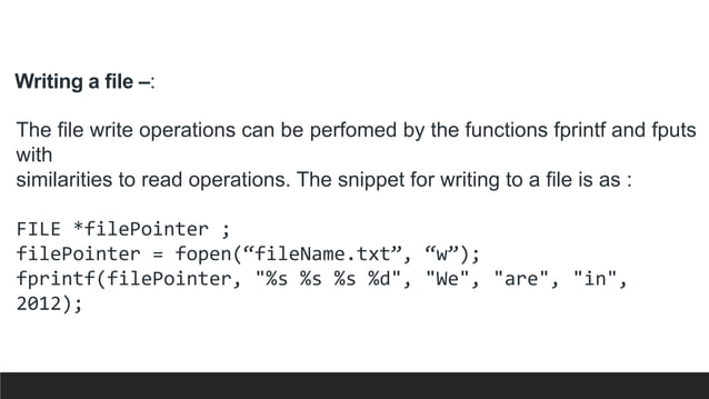 File accessing modes in c | PPT
