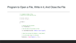 File accessing modes in c | PPTX