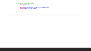 File accessing modes in c | PPTX