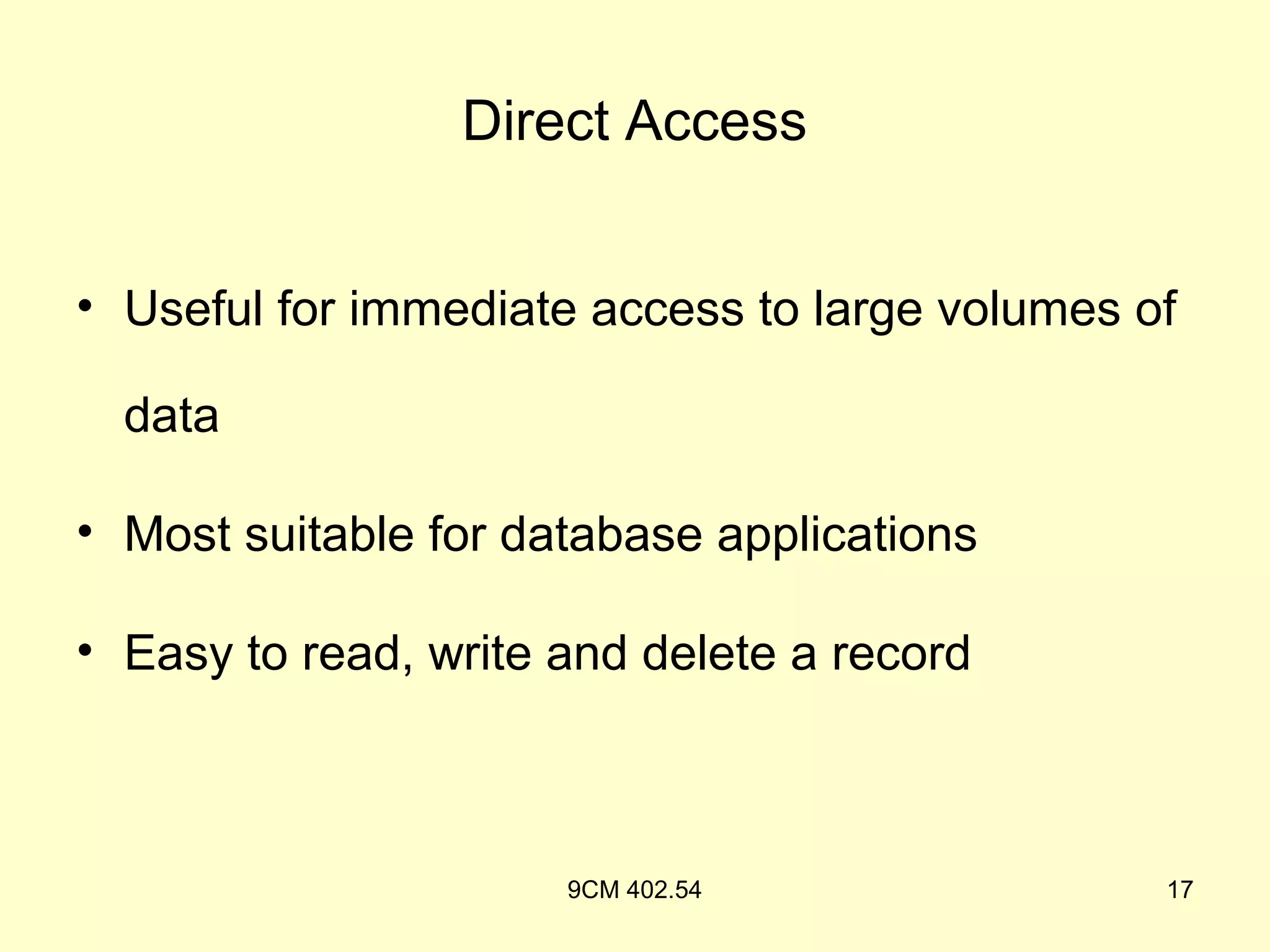 File access methods.54